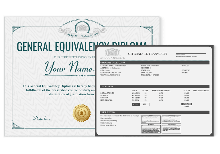 Fake GED Diplomas and Transcripts Quality Made