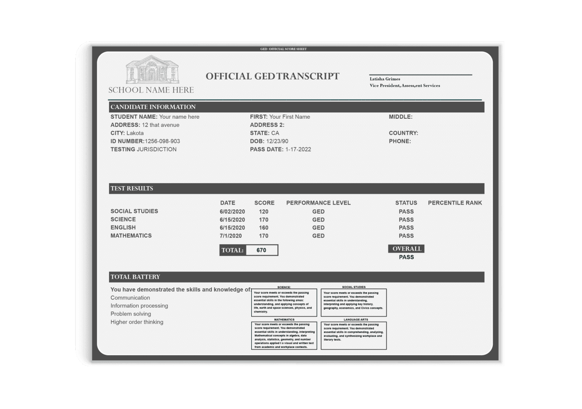 Fake GED Diplomas, Transcripts, Certificates Maker