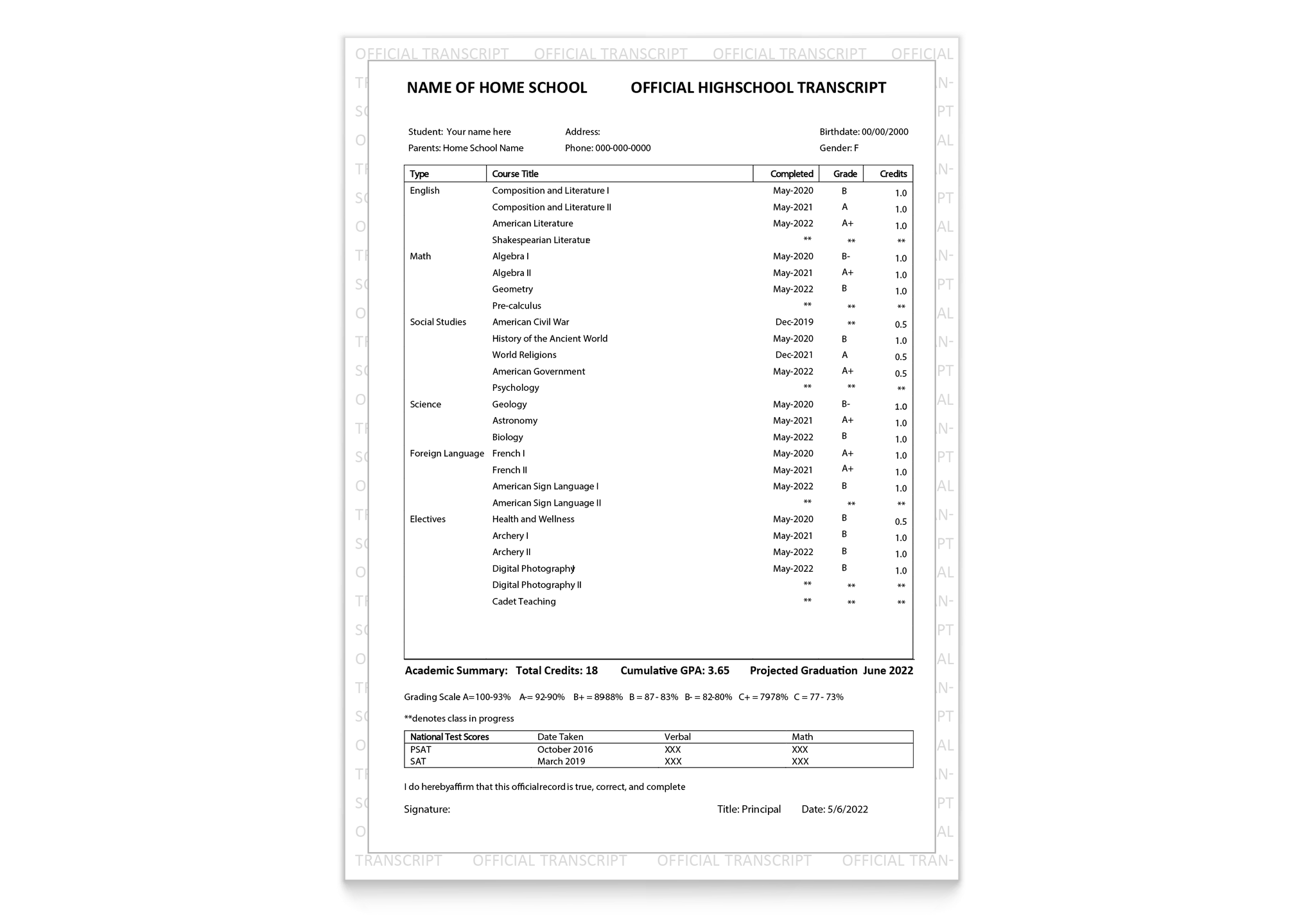 High School Transcripts DiplomaPrints